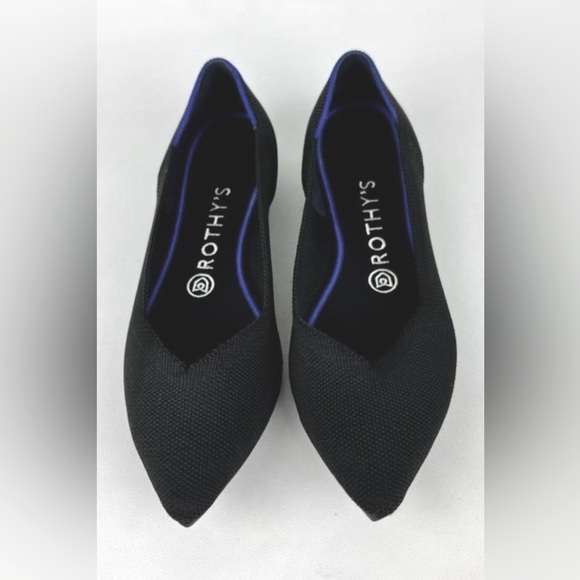 Rothy's | Shoes | Black Rothys Pointed Toe Slipon Shoes Like New ...